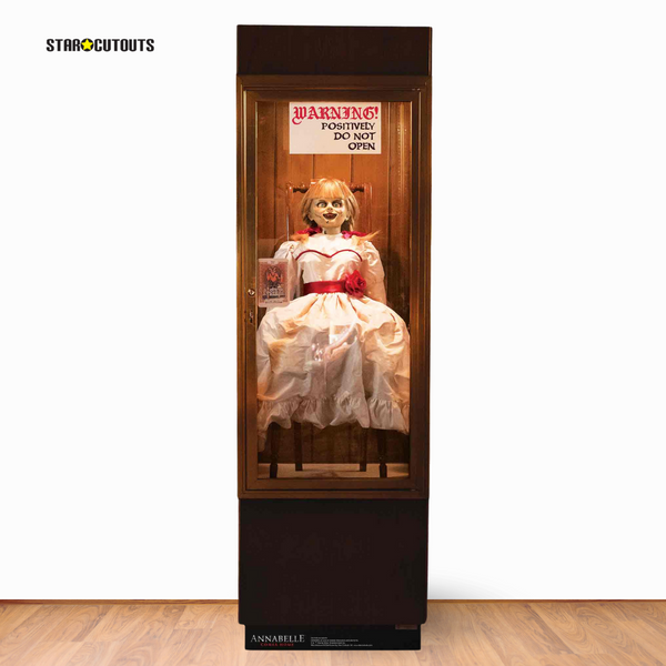 Possessed Annabelle Doll Glass Case Cardboard Cutout Lifesize ...