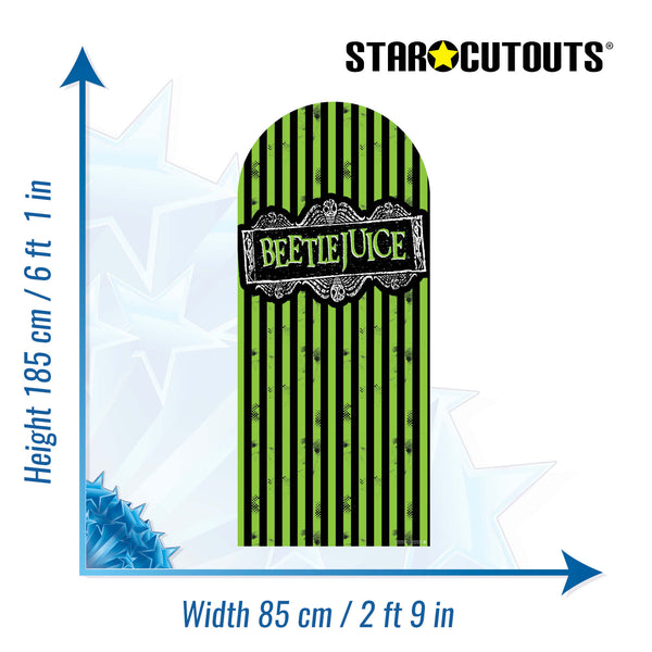 SC4661 Beetlejuice 1988 Green Backdrop Cardboard Cut Out Height 185cm ...
