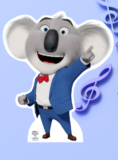 Buster Koala Sing 2 Cardboard Cutout Official Room Decoration Perfect ...