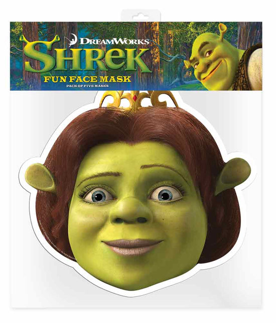 Shrek Six Pack Cardboard Face Masks With Tabs and Elastic ...