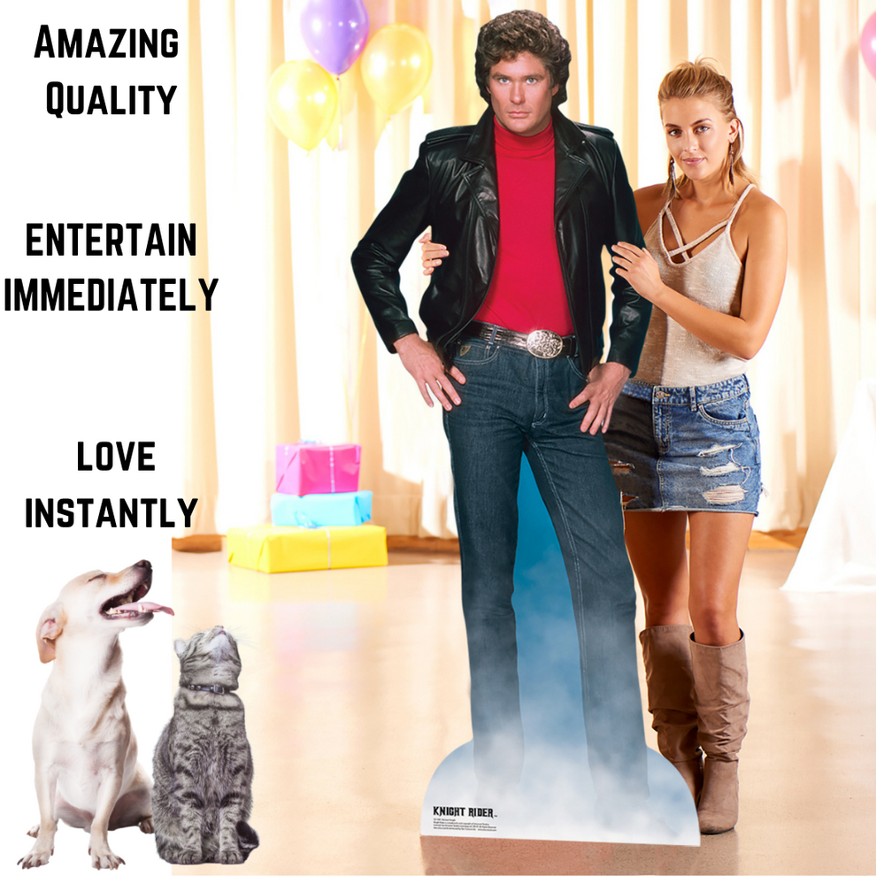 Michael Knight David Hasselhoff Knight Rider Cardboard Cutout ...