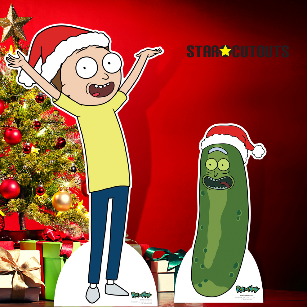 Christmas Pickle Rick and Morty Cardboard Cutout – mycardboardcutout
