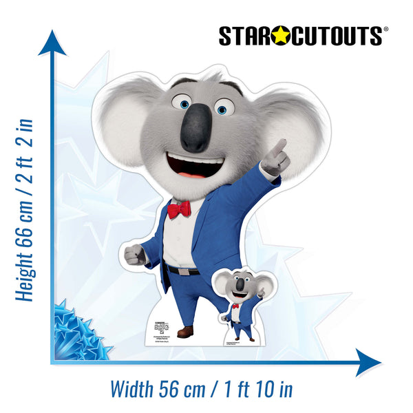 Buster Koala Sing 2 Cardboard Cutout Official Room Decoration Perfect ...