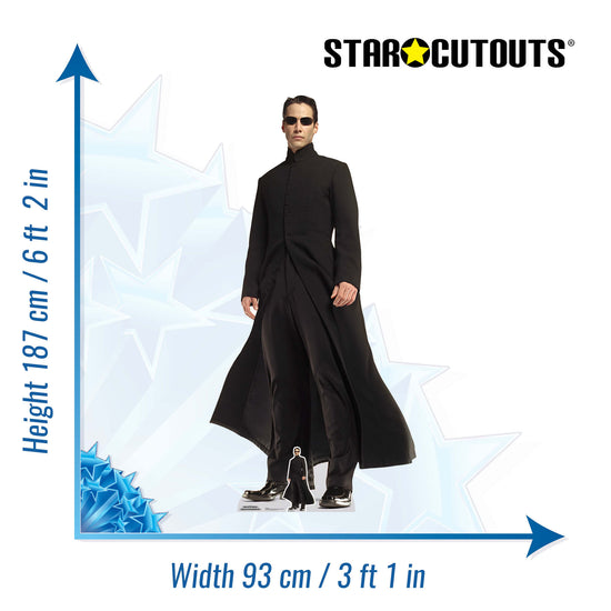 Neo Matrix Keanu Reeves Cardboard Cutout Height 187cm – mycardboardcutout