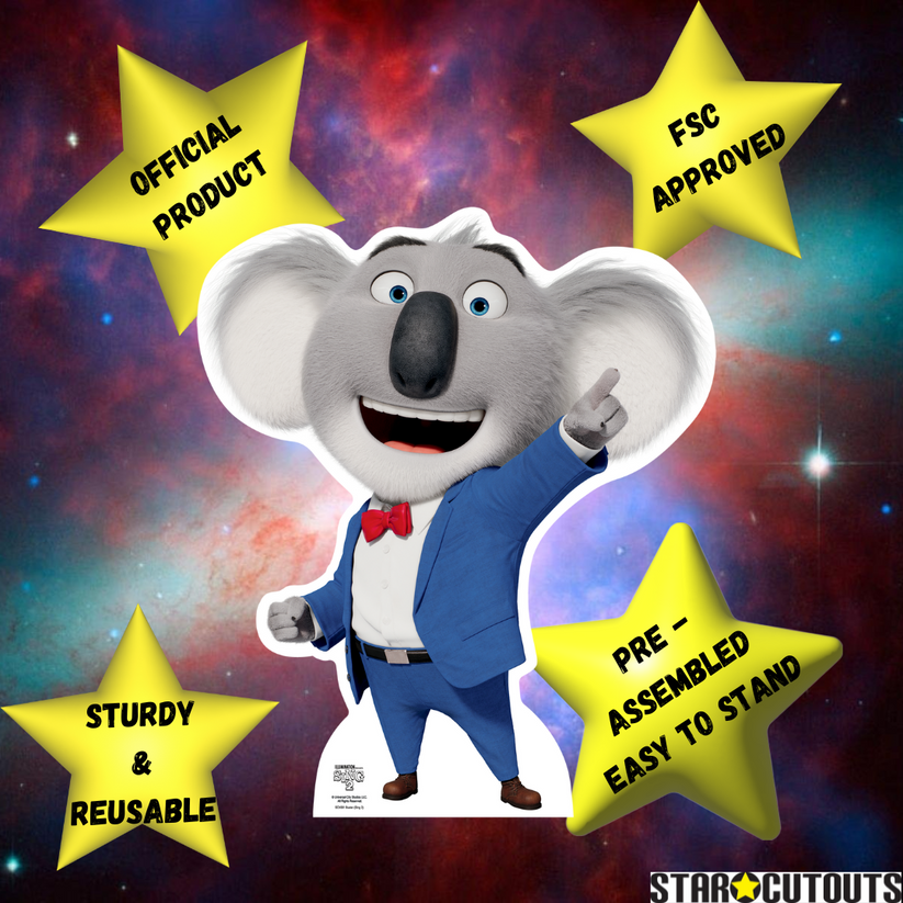 Buster Koala Sing 2 Cardboard Cutout Official Room Decoration Perfect ...