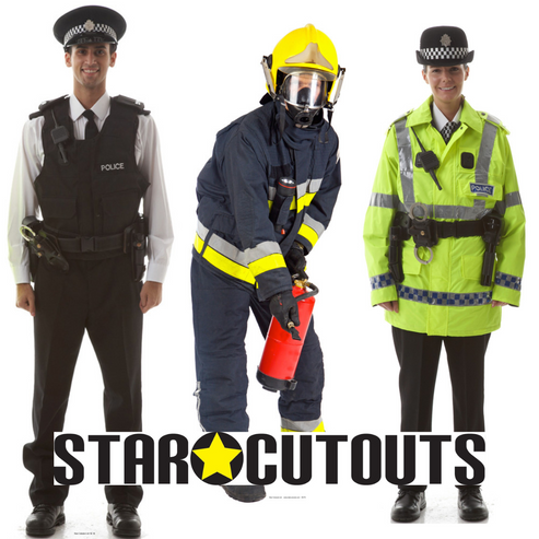 British Policeman Wearing Helmet Cardboard Cutout Lifesize ...